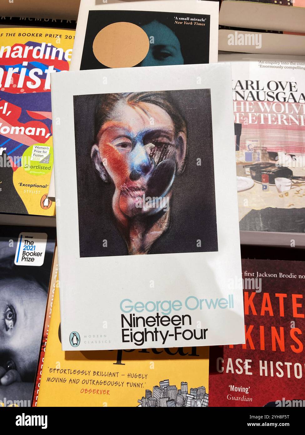 Nineteen Eighty Four by George Orwell, for sale at the local book store ...