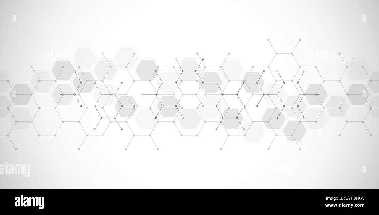 Abstract background and design element with hexagons pattern and ...