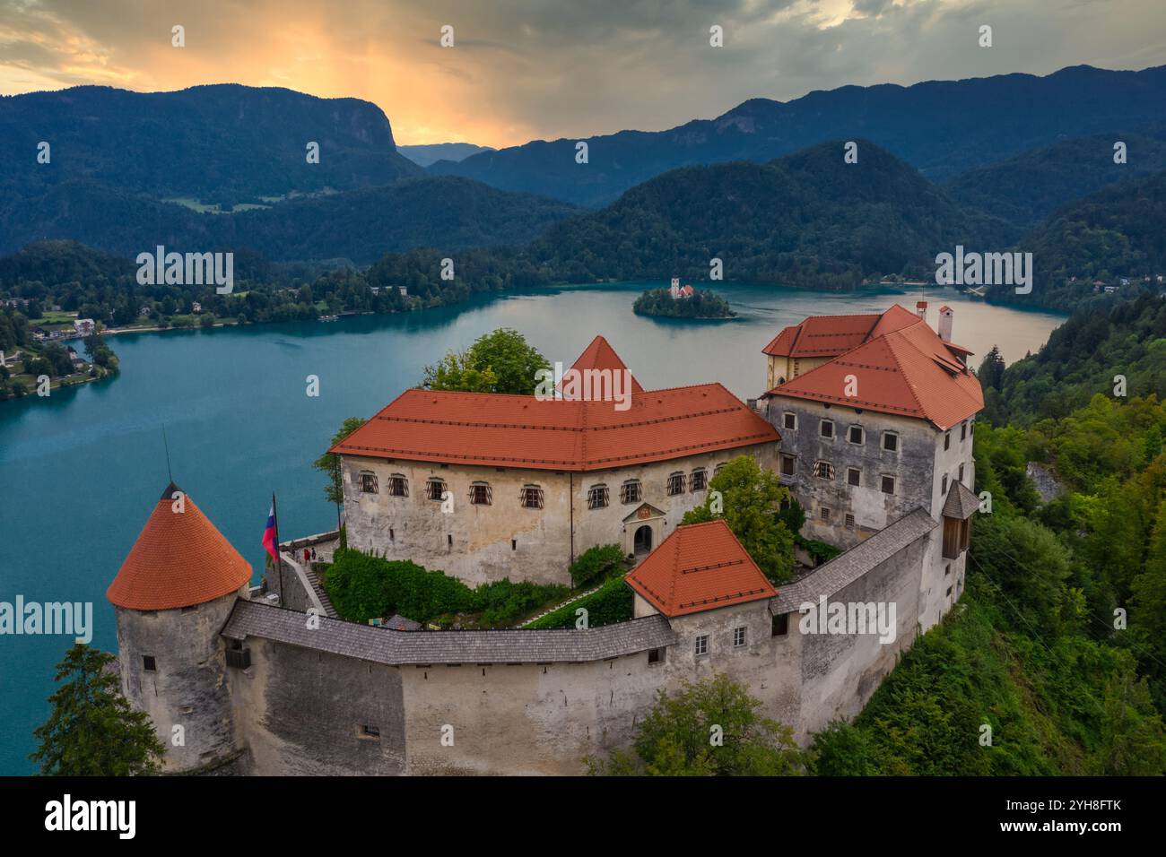 Sunset lake bled hi-res stock photography and images - Alamy