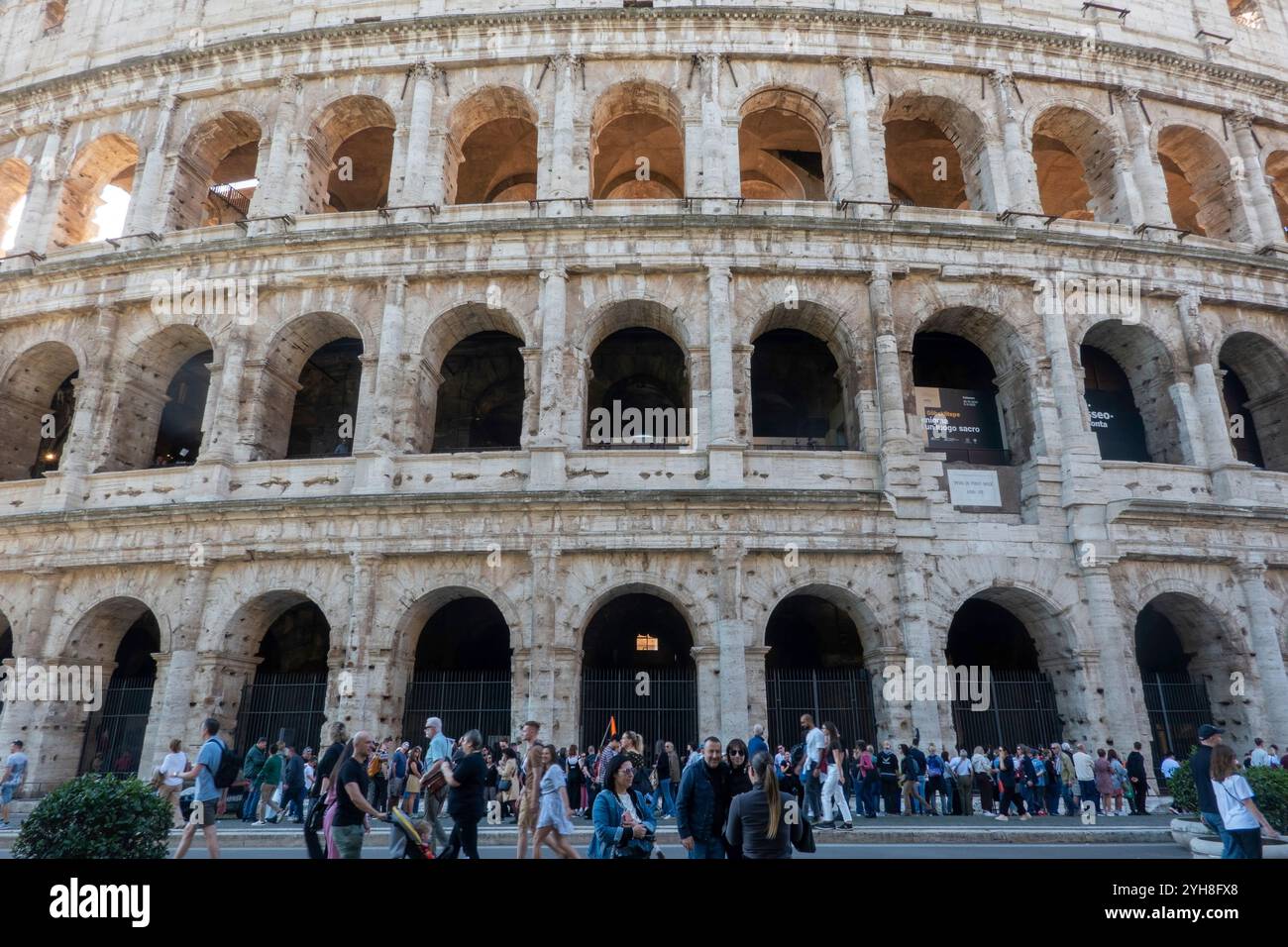 Rome, Italy - November 1, 2024: Tourists at the Colosseum in Rome. This ...