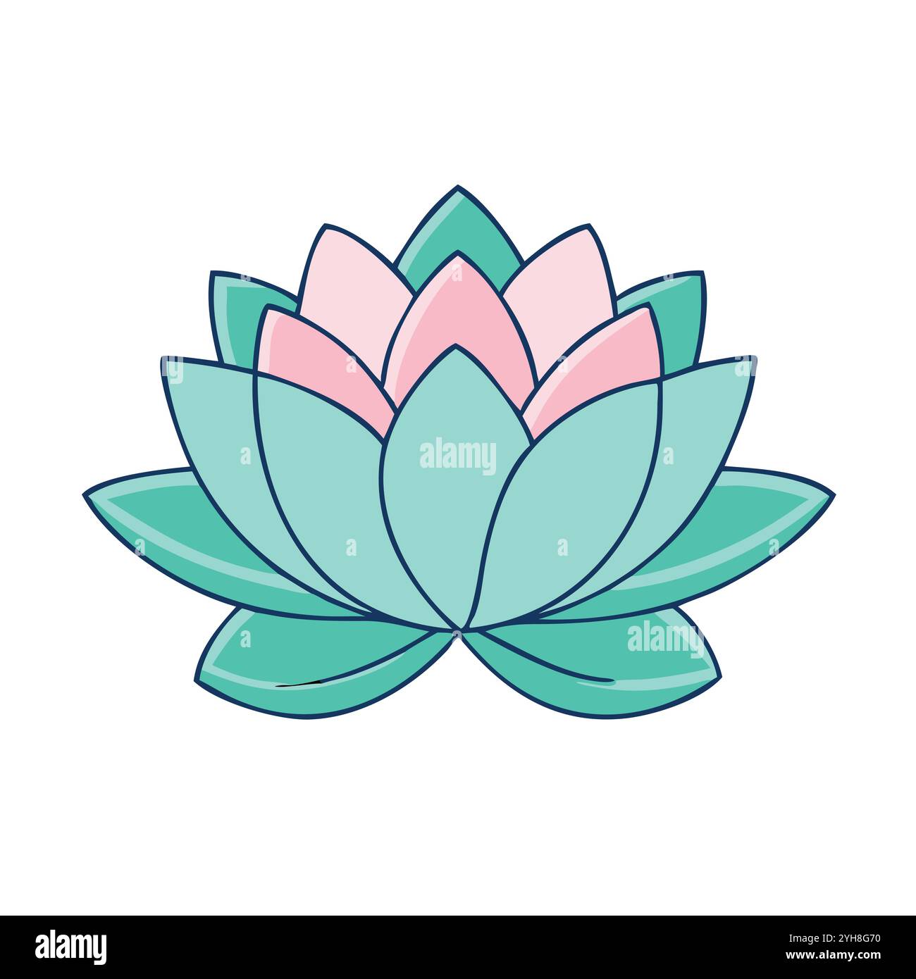 vector illustration of a lotus flower, for floral designs, botanical ...
