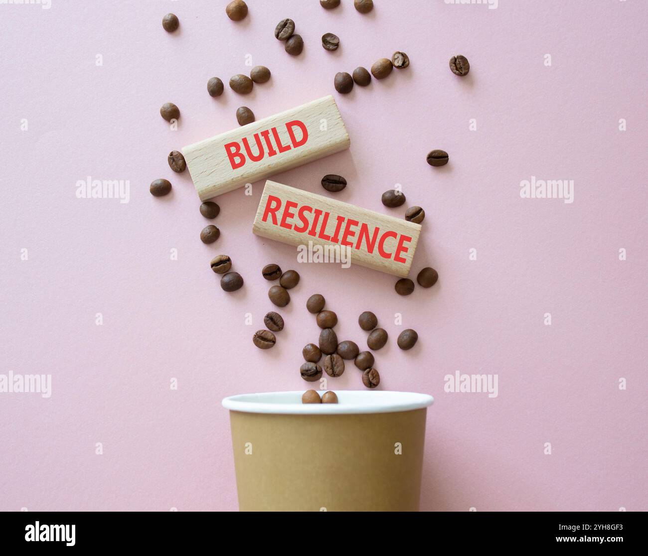 Build resilience symbol. Wooden blocks with words Build resilience ...