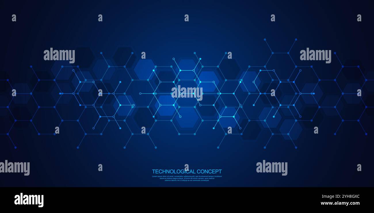 Abstract geometric background with hexagons pattern. The design element ...