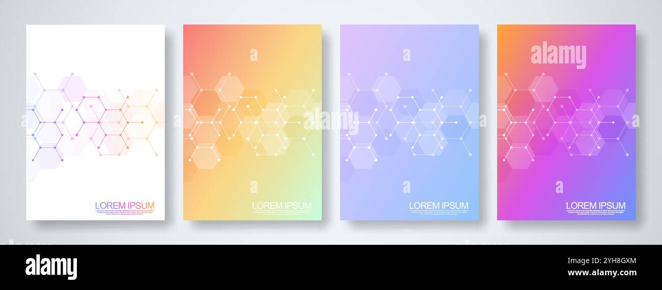 Abstract geometric background with hexagons shape pattern for a ...