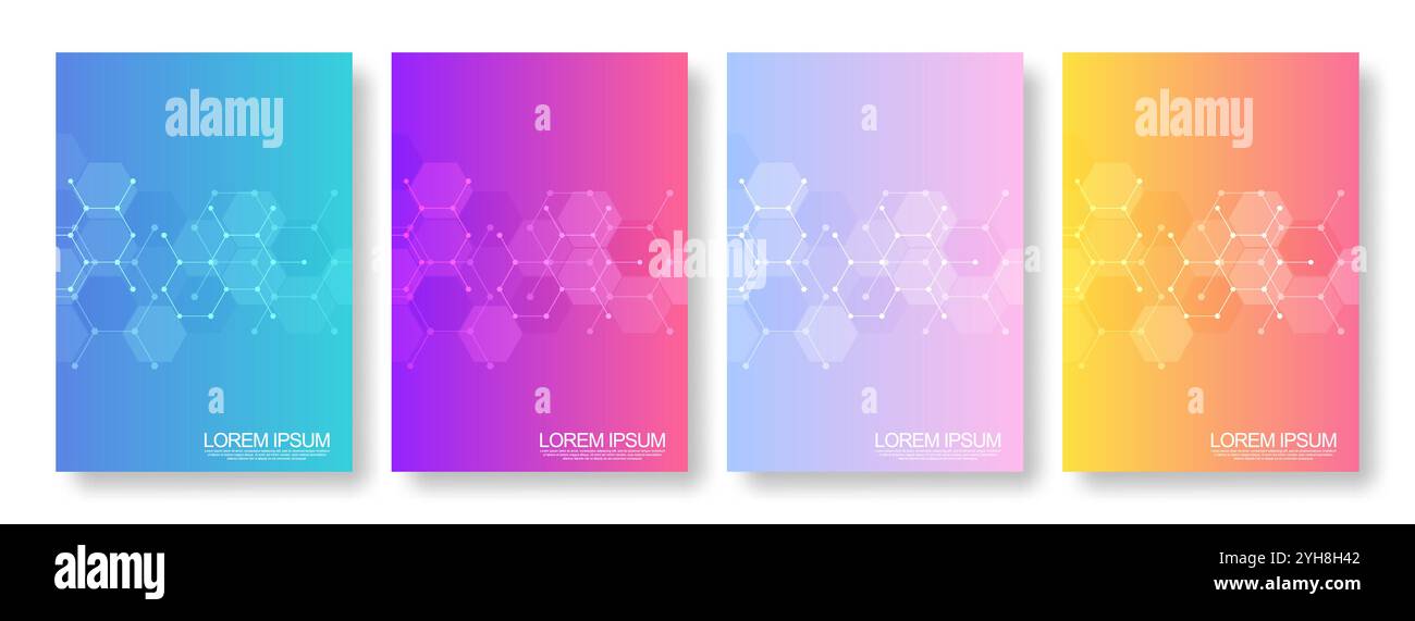 Abstract geometric background with hexagons shape pattern for a ...