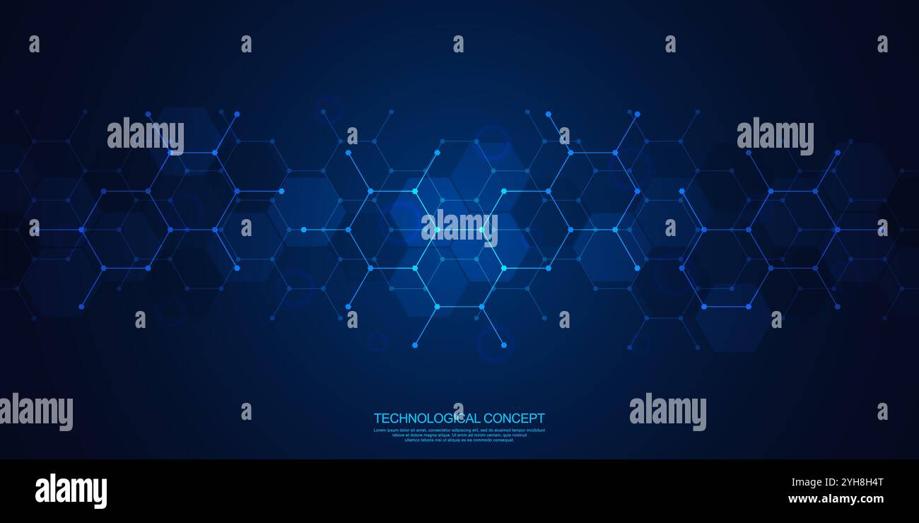 Abstract geometric background with hexagons pattern. The design element ...