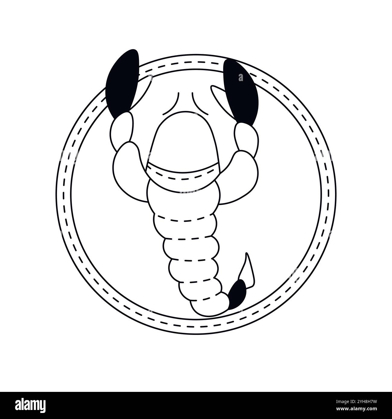 Zodiac horoscope. Scorpio astrological icon symbol. Stylized star sign ...