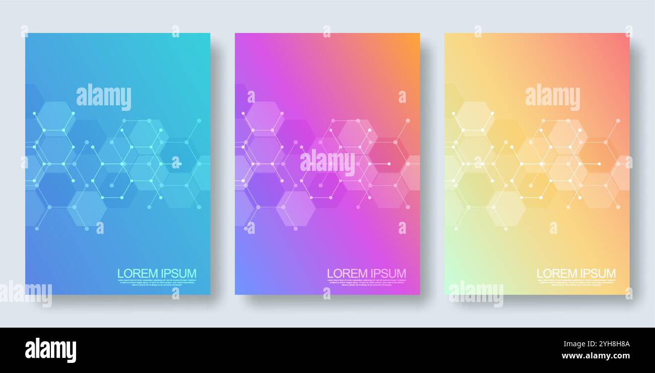Abstract geometric background with hexagons shape pattern for a ...