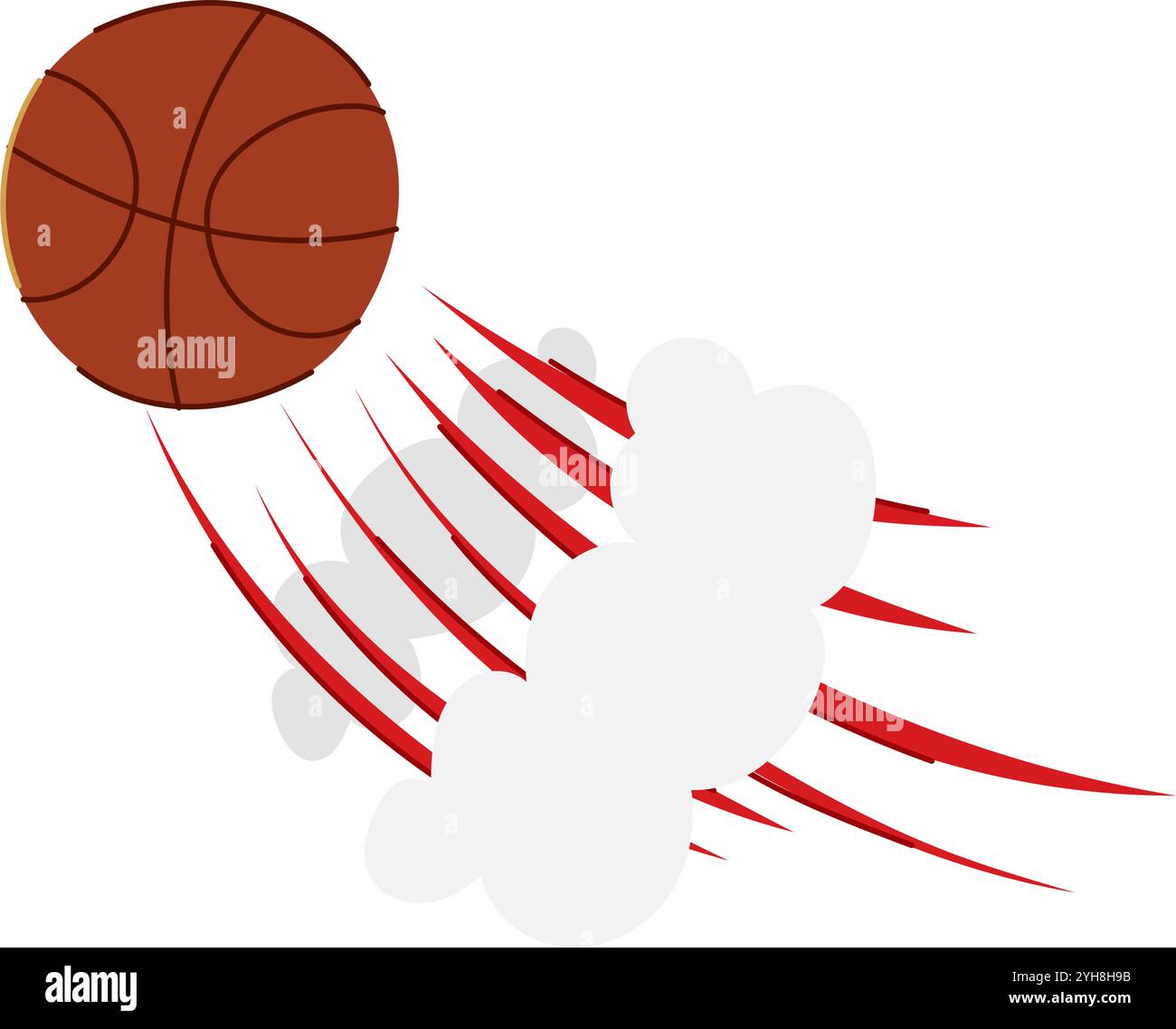 pass speed basketball ball cartoon vector illustration Stock Vector ...
