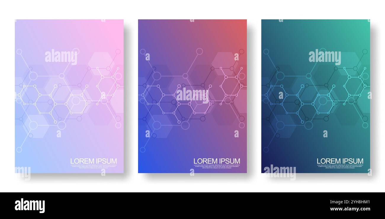 Abstract geometric background with hexagons shape pattern for a ...