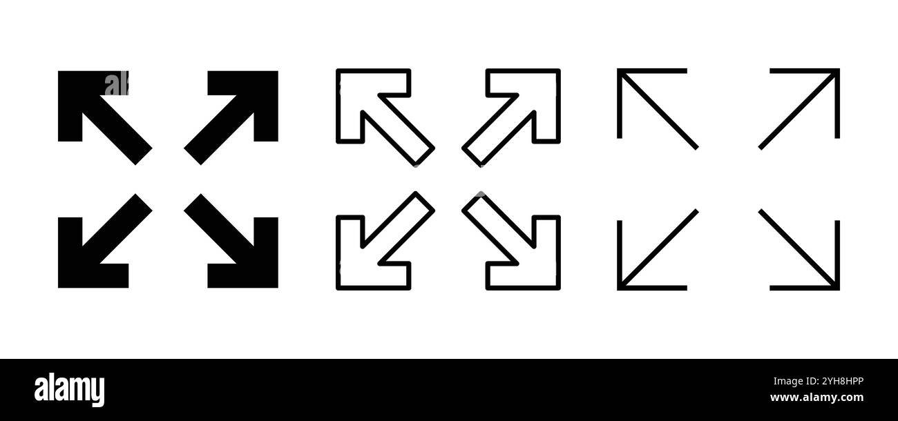 Full screen icon sign Stock Vector Images - Alamy