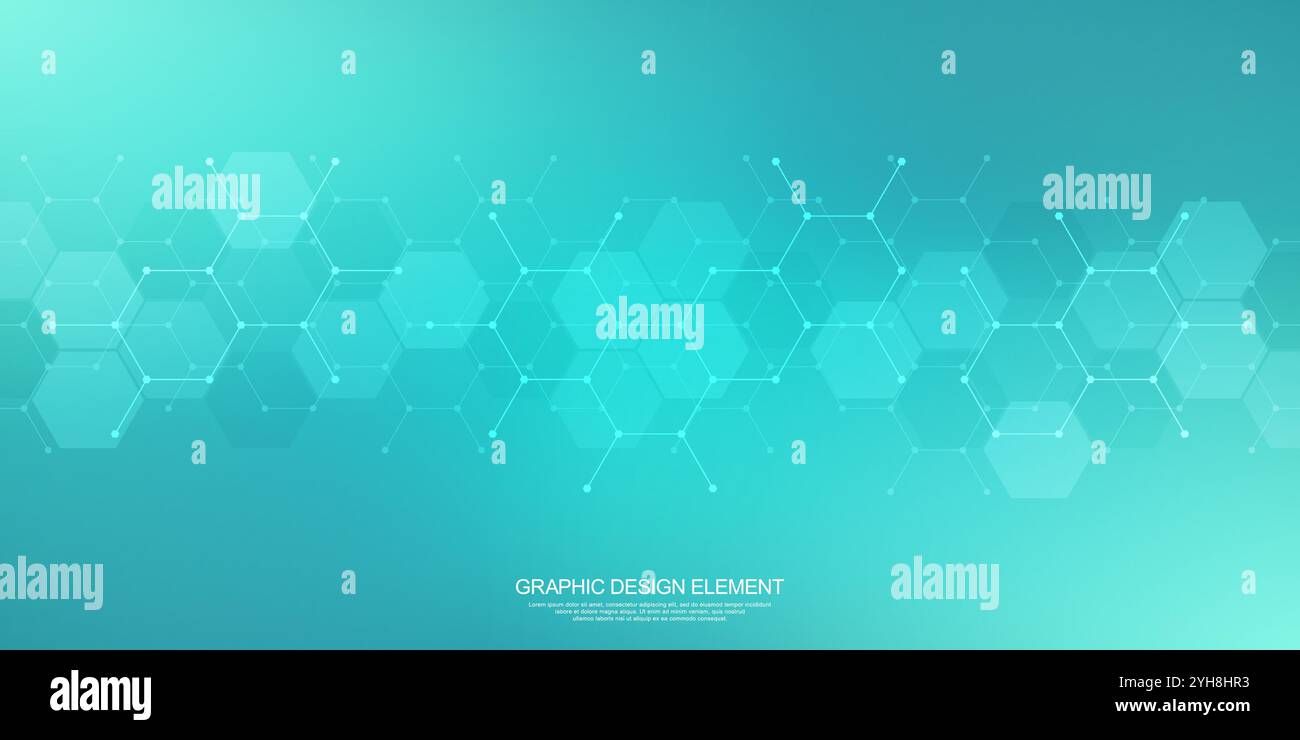 Abstract geometric background with hexagons pattern. The design element ...
