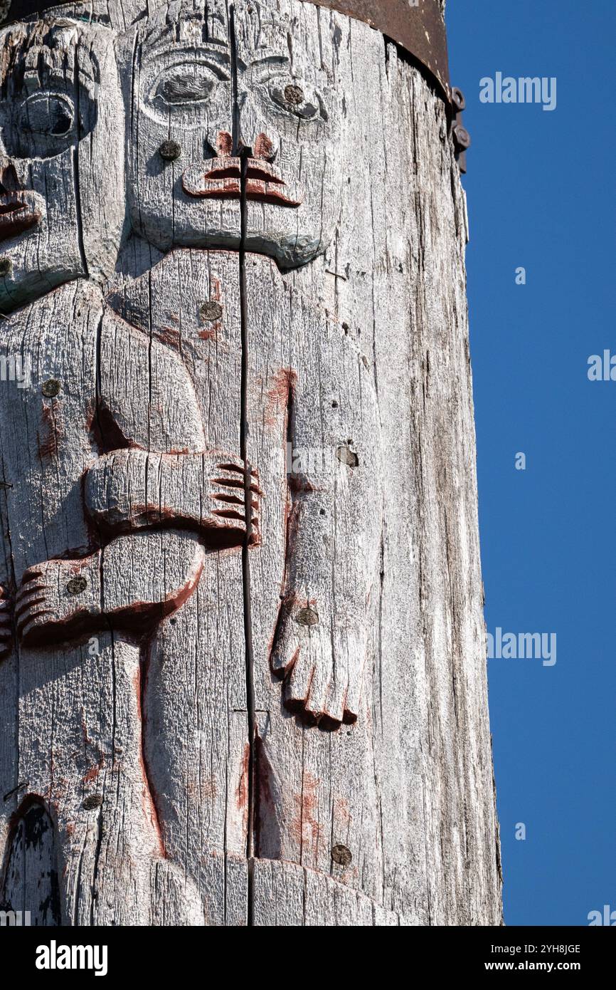 Alaska, Kupreanof Island, Tlingit community of Kake. Kake’s 132-foot ...