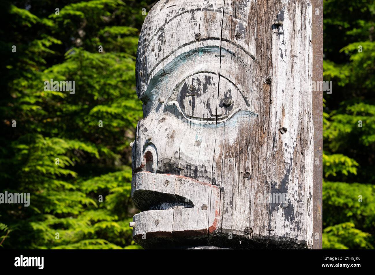Alaska, Kupreanof Island, Tlingit community of Kake. Kake’s 132-foot ...