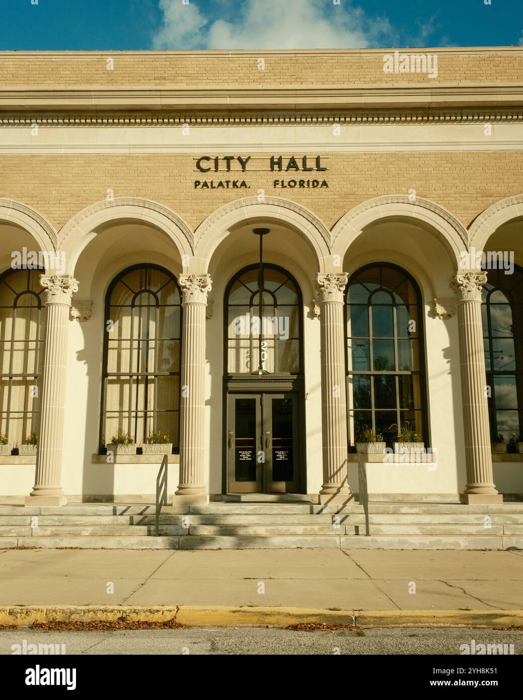 Entrance and architecture of the City Hall in Palatka, Florida Stock ...