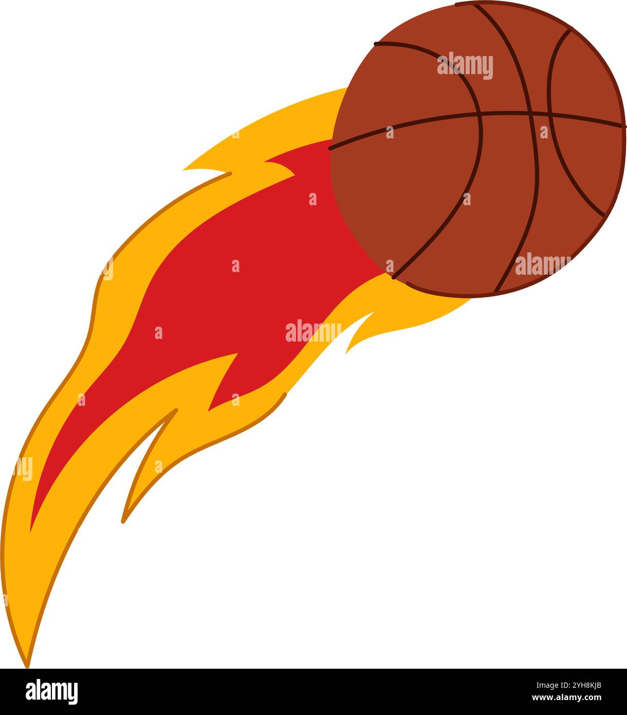 fastbreak speed basketball ball cartoon vector illustration Stock ...