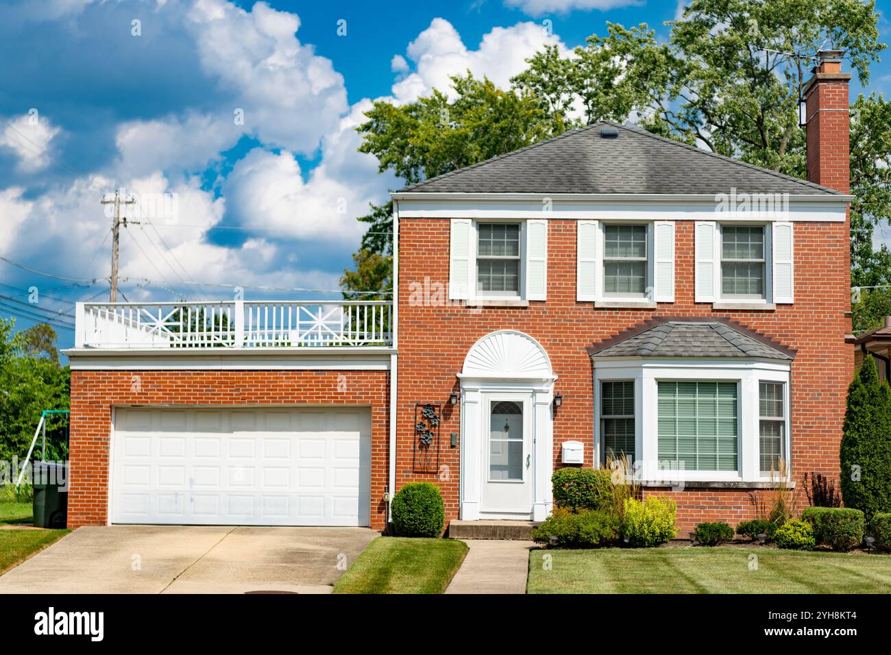 Private family home architecture. House exterior. Private house in ...