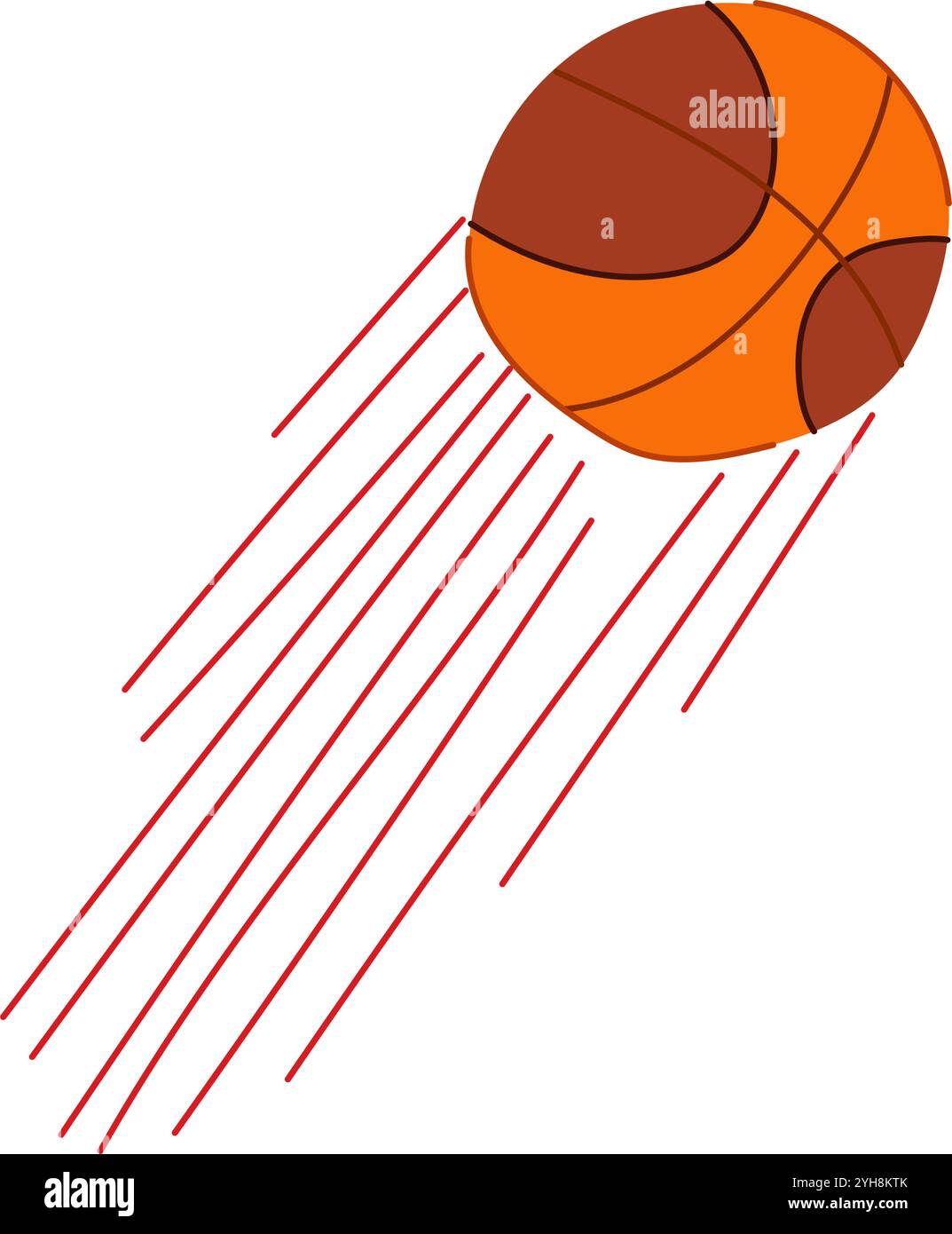 offense speed basketball ball cartoon vector illustration Stock Vector ...