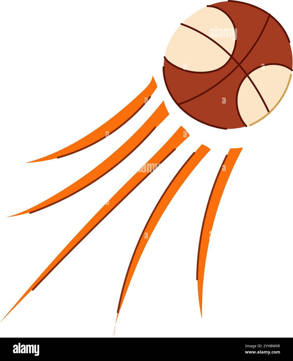 pivot speed basketball ball cartoon vector illustration Stock Vector ...
