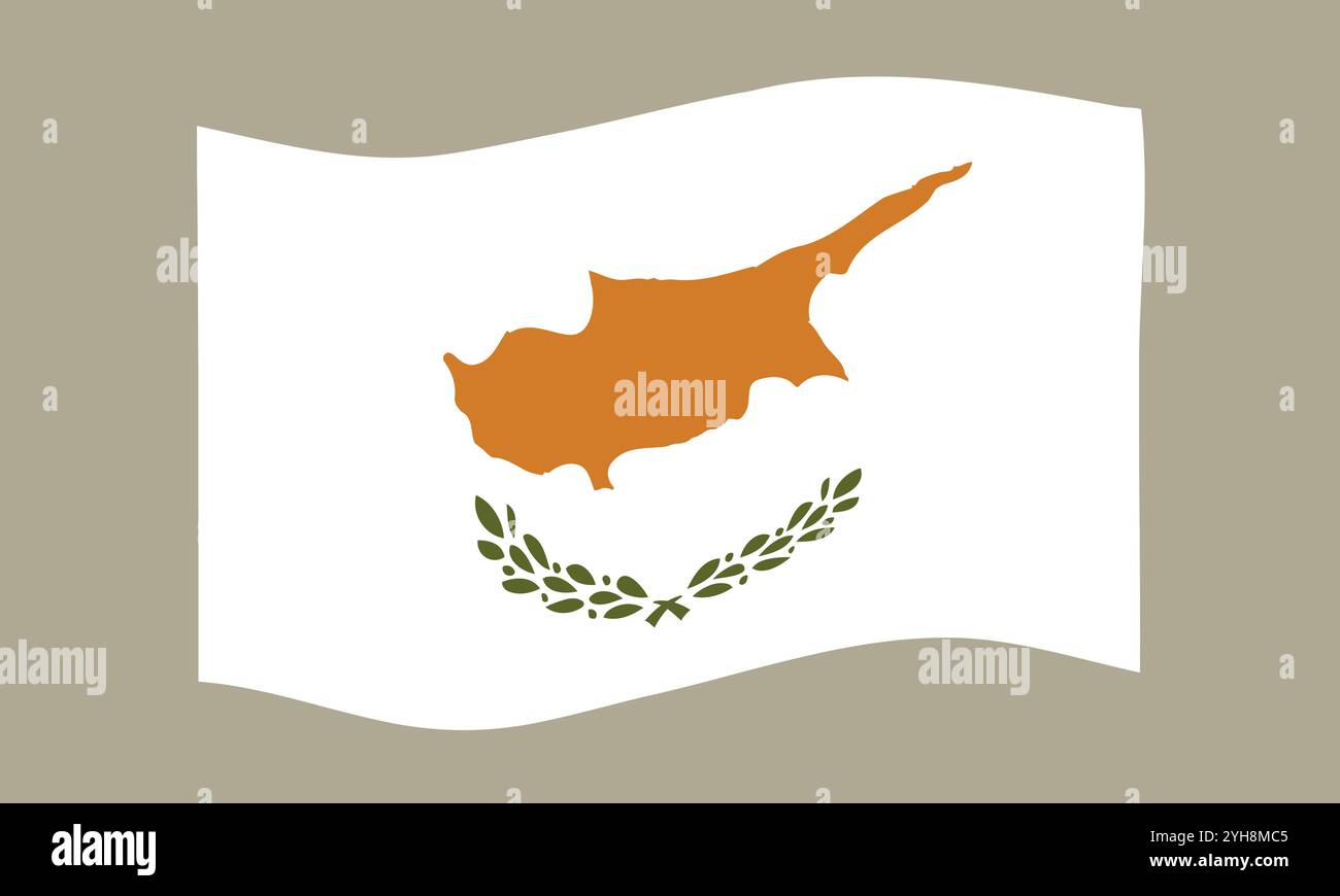 Flag of Cyprus. National symbol in official colors. Template icon ...