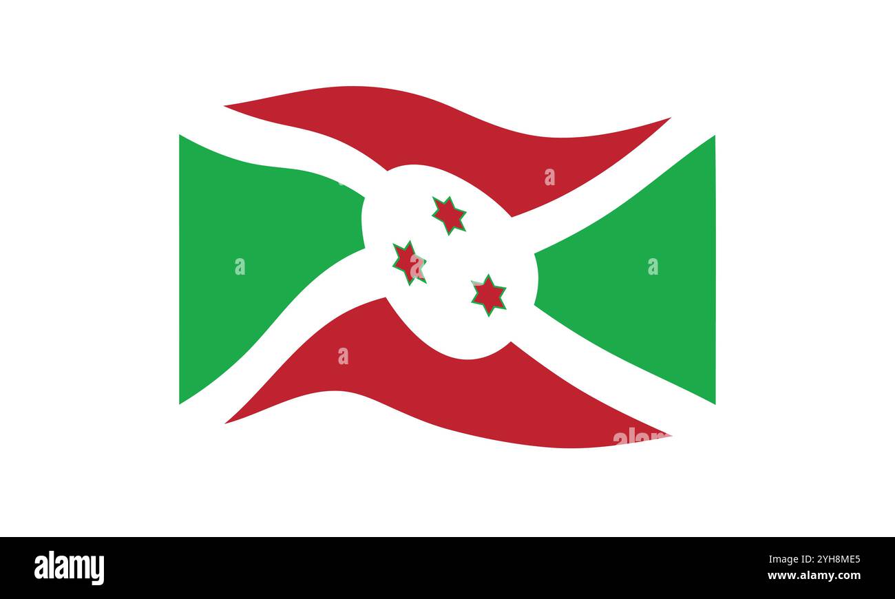 Flag of Burundi. National symbol in official colors. Template icon ...