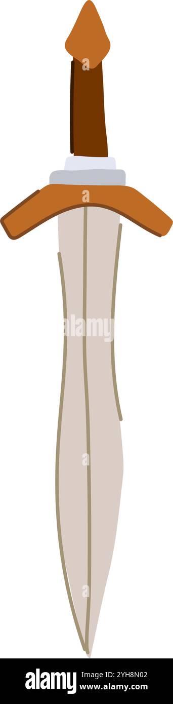 shield sword knight cartoon vector illustration Stock Vector Image ...