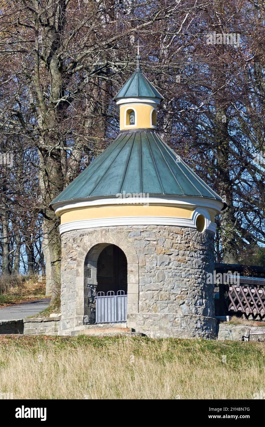Small stone chapel in Czech republic. Religion building Stock Photo - Alamy