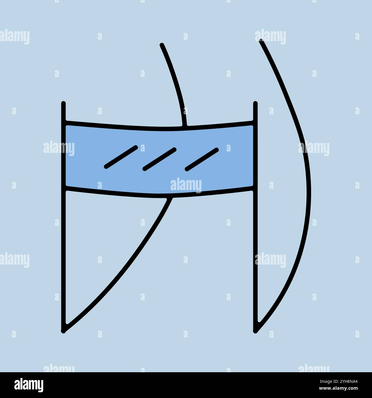 Finish line of ski slope vector isolated icon. Winter sign. Graph ...