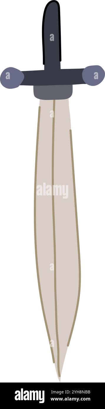 chivalry sword knight cartoon vector illustration Stock Vector Image ...