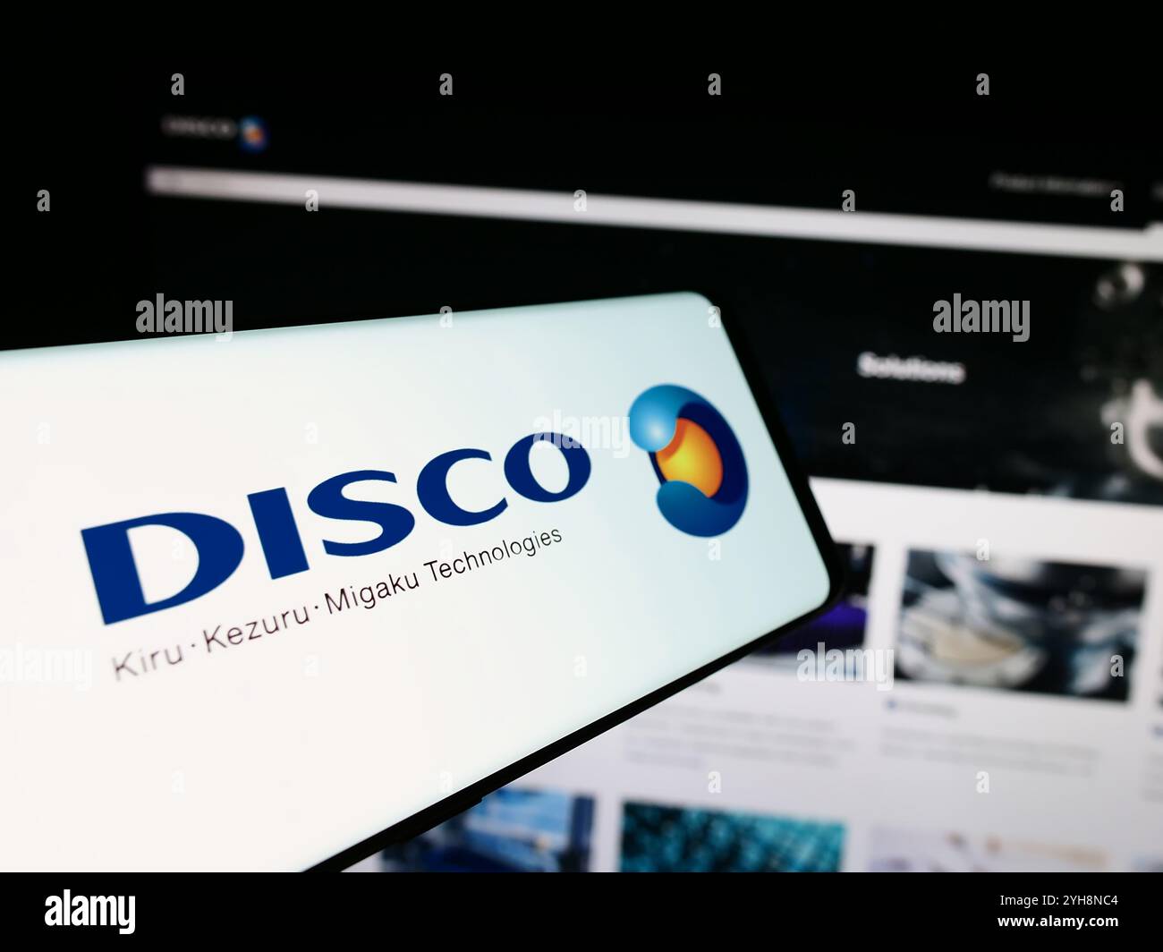 In this photo illustration, a cellphone with the logo of Japanese ...