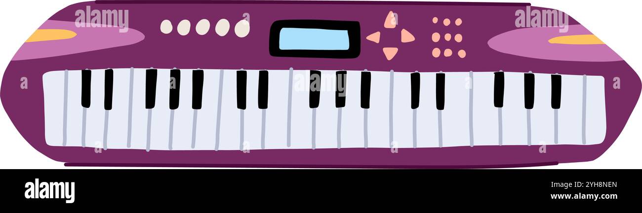 midi synthesizer cartoon vector illustration Stock Vector Image & Art ...