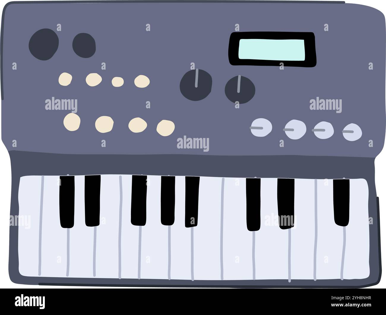 digital synthesizer cartoon vector illustration Stock Vector Image ...