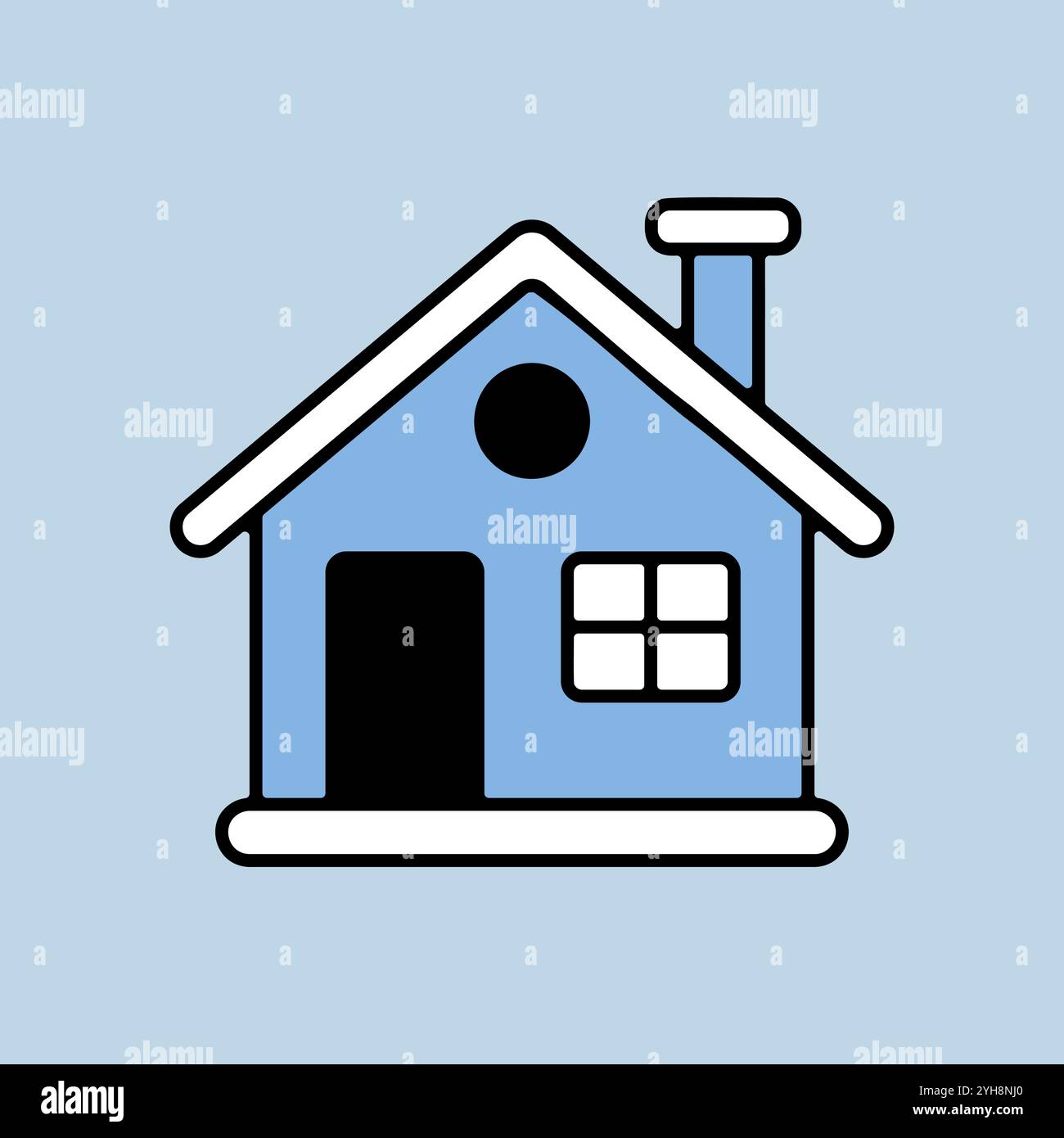 Detailed winter house vector hi-res stock photography and images - Alamy