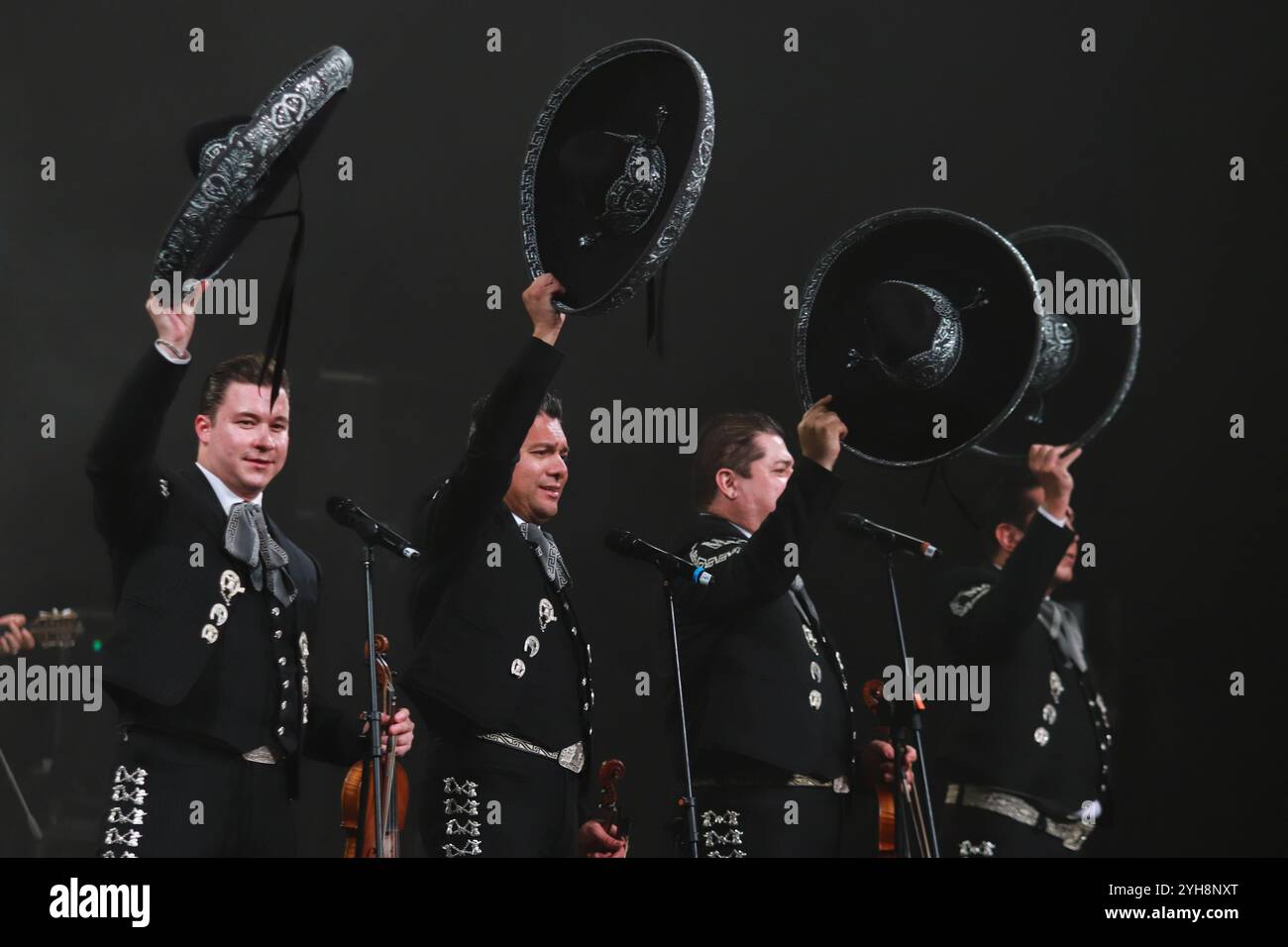 Mexico City, Mexico. 10th Nov, 2024. Members of Mariachi Vargas de ...