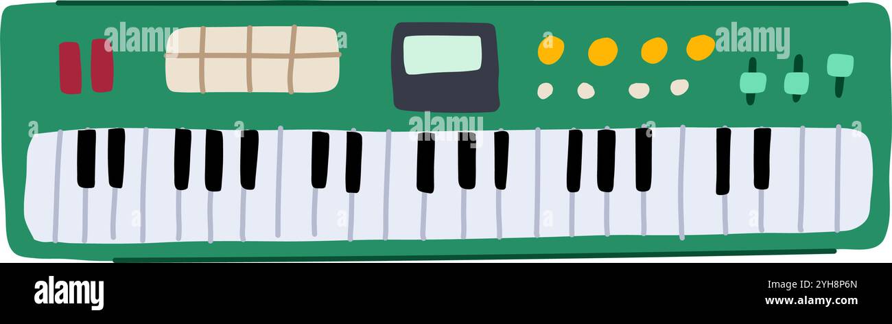 sequencer synthesizer cartoon vector illustration Stock Vector Image ...