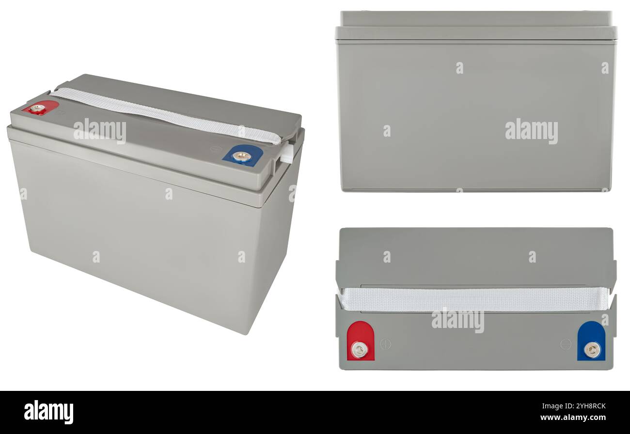 Gel battery, industrial, large capacity, insulated on white background ...