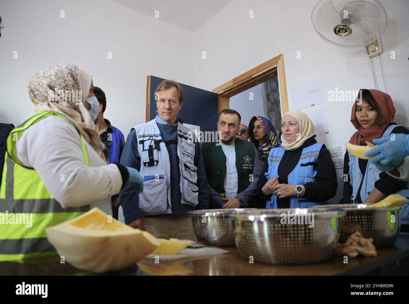 Idlib, Syria. 06 November 2024. A UN humanitarian delegation visit a ...