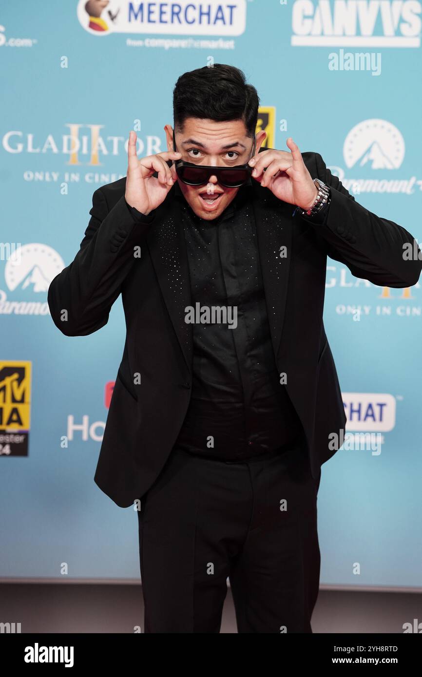 Estevan Plazola attending the MTV Europe Music Awards 2024 at the Co-Op ...