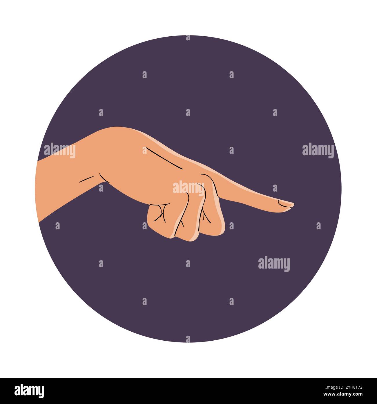 Woman makes a hand gesture. The index finger is a sign of order and ...