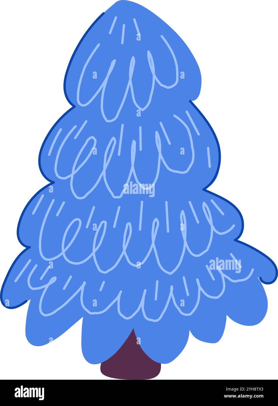 forest tree doodle flat cartoon vector illustration Stock Vector Image ...