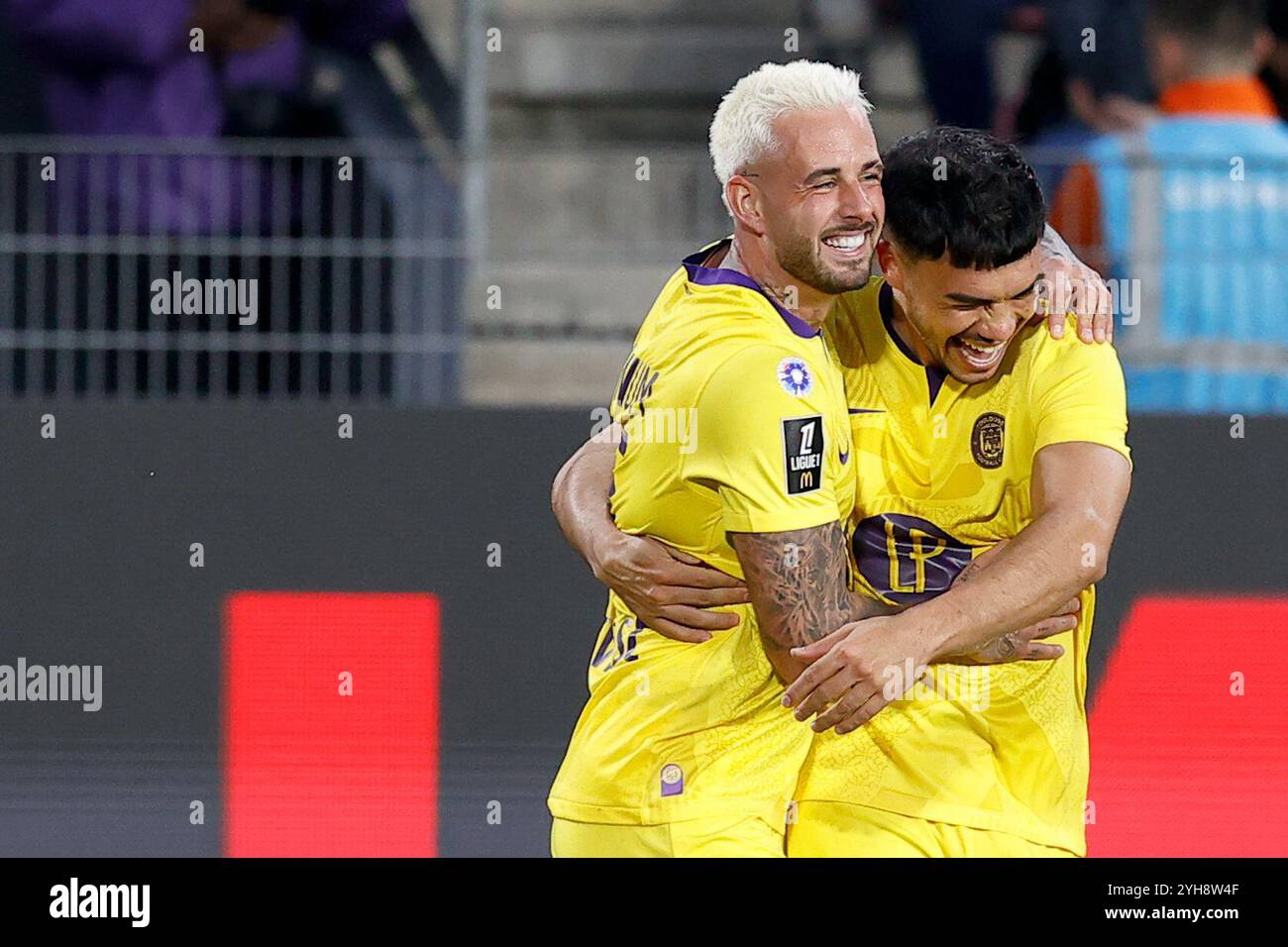 15 Aron Leonard DONNUM (tfc) - 17 Gabriel SUAZO (tfc) during the Ligue 1 MCDonald's match ...