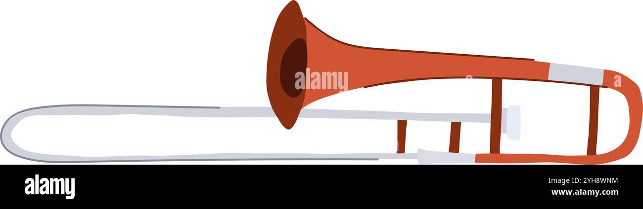 jazz trombone cartoon vector illustration Stock Vector Image & Art - Alamy