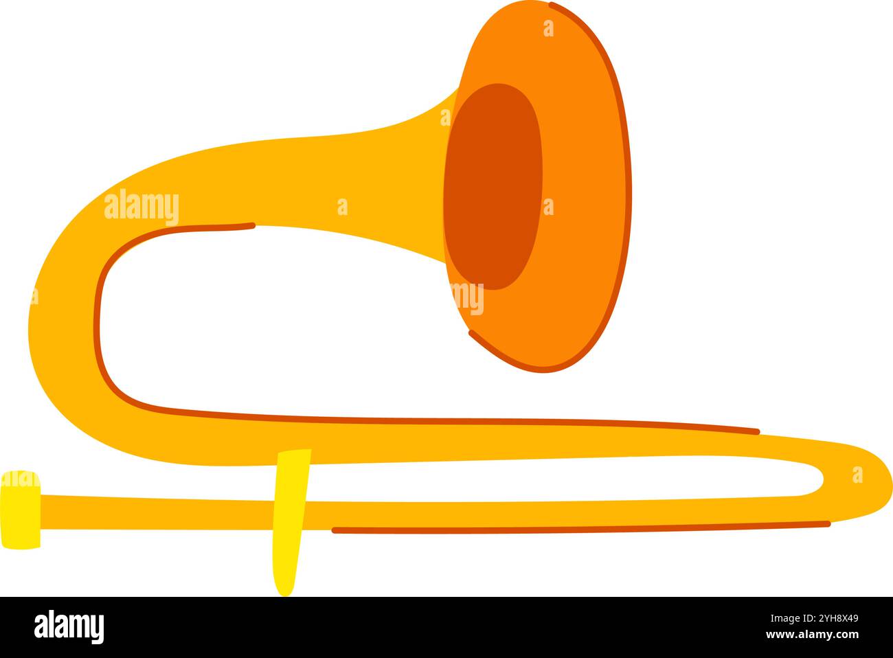 brass trombone cartoon vector illustration Stock Vector Image & Art - Alamy