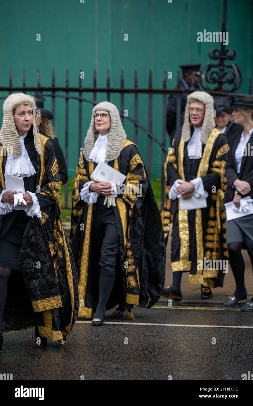 Lord and Lady Justices of Appeal in full judicial robes seen arriving ...