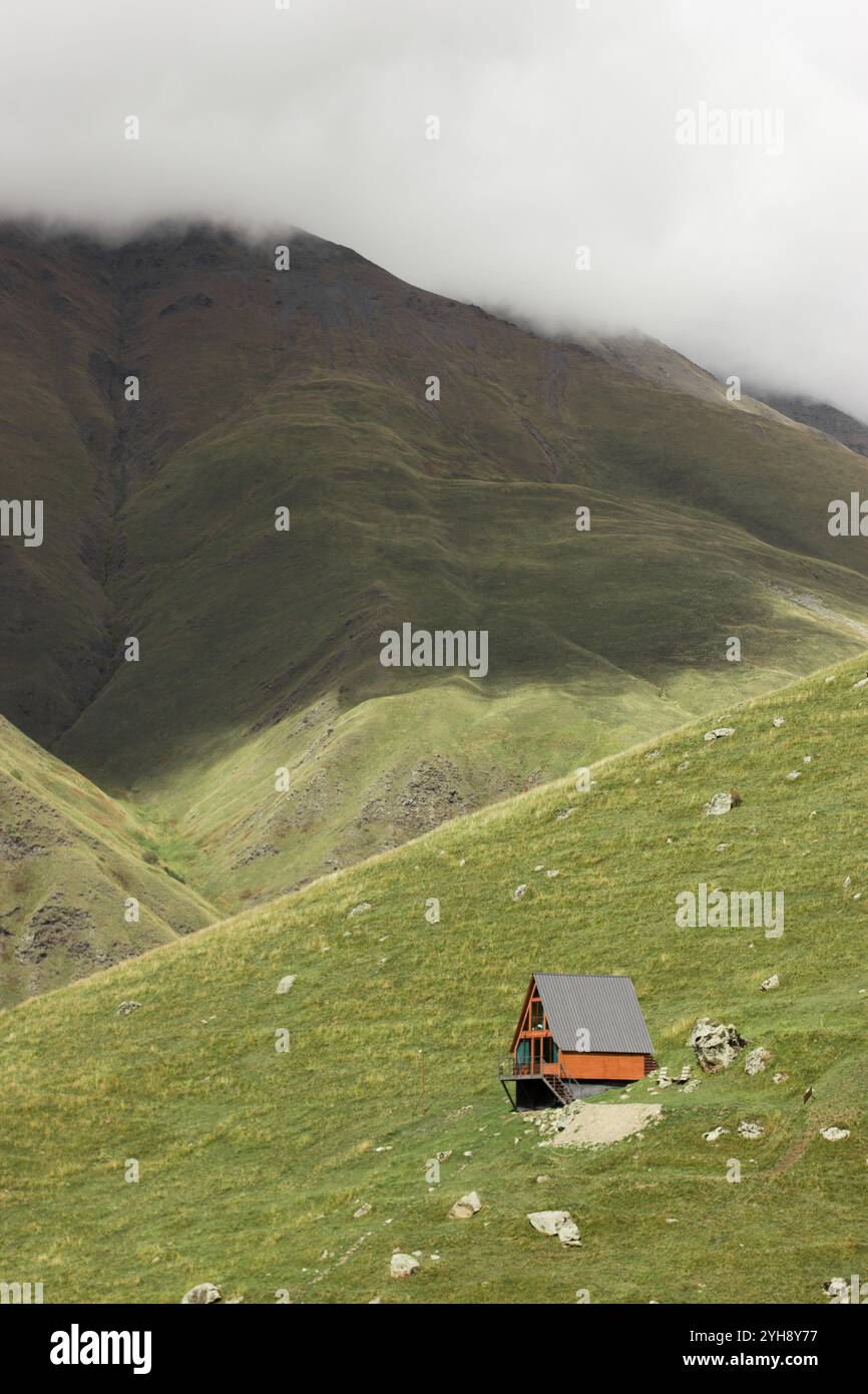 This vertically-oriented photograph captures the serene beauty of the ...