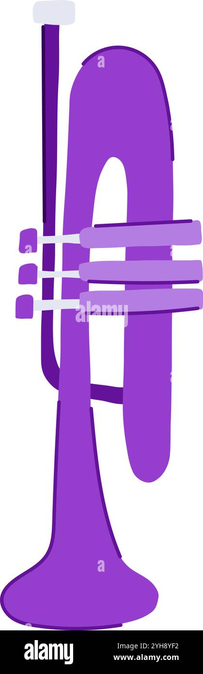 instrument trumpet cartoon vector illustration Stock Vector Image & Art ...