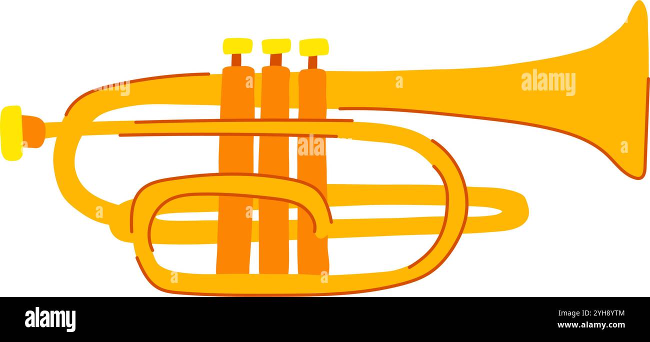 player trumpet cartoon vector illustration Stock Vector Image & Art - Alamy