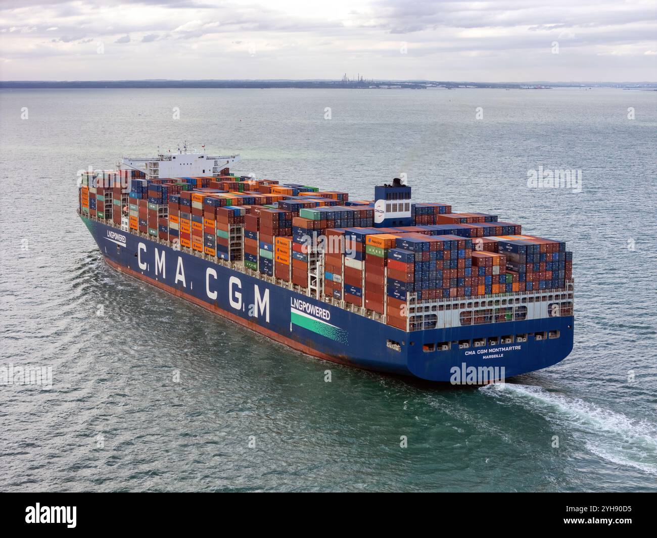 The LNG-powered Ultra Large container ship CMA CGM Montmatre underway ...