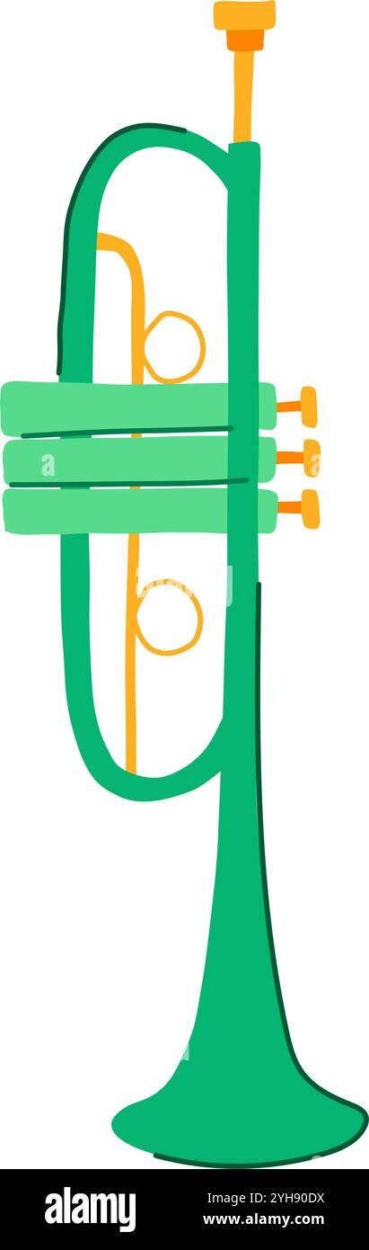 solo trumpet cartoon vector illustration Stock Vector Image & Art - Alamy