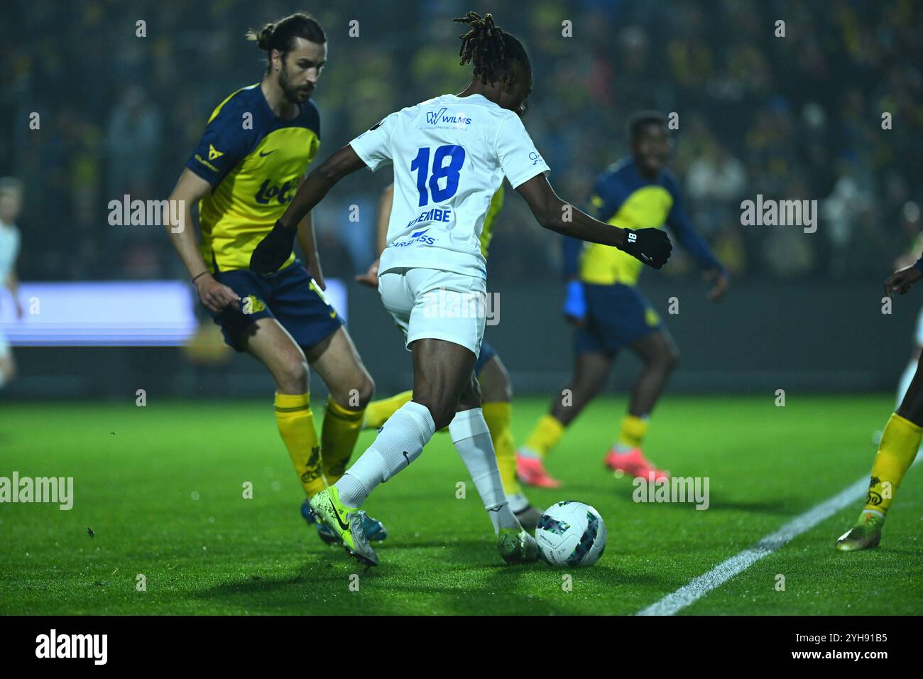 Genk's Joris Kayembe pictured in action during a soccer match between ...